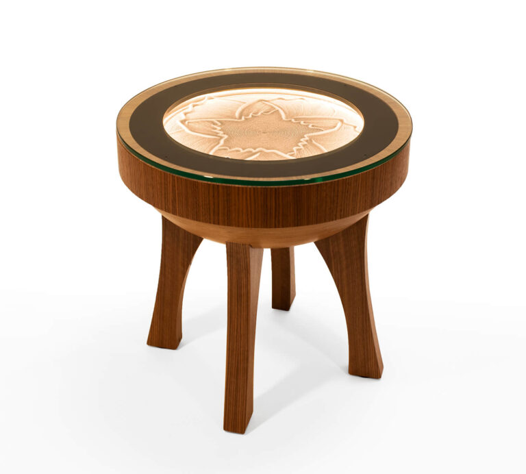 Hardwood Kinetic Sand Side Table - Sisyphus Industries